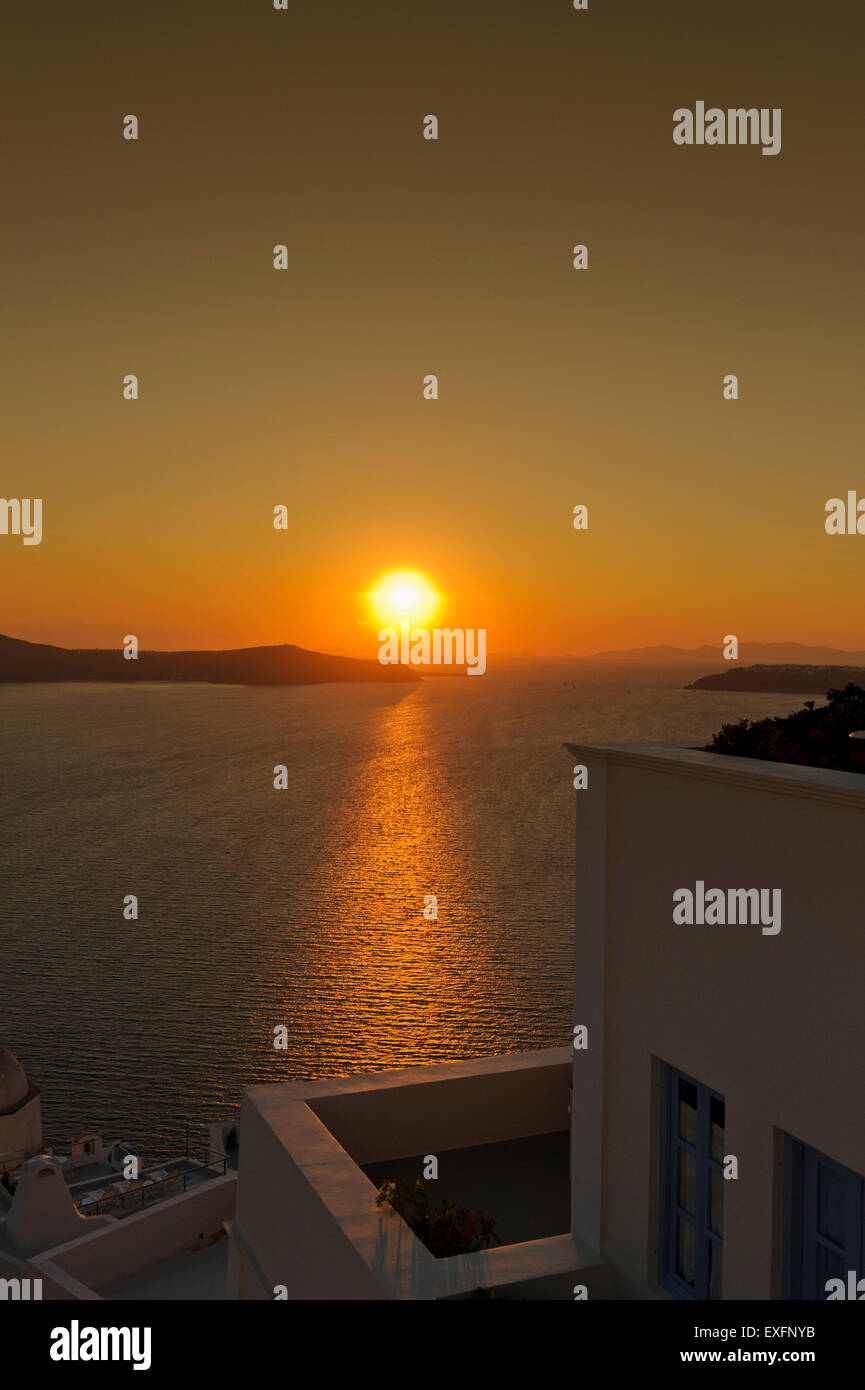 A beautiful sunset in Fira, Santorini, Greece Stock Photo - Alamy