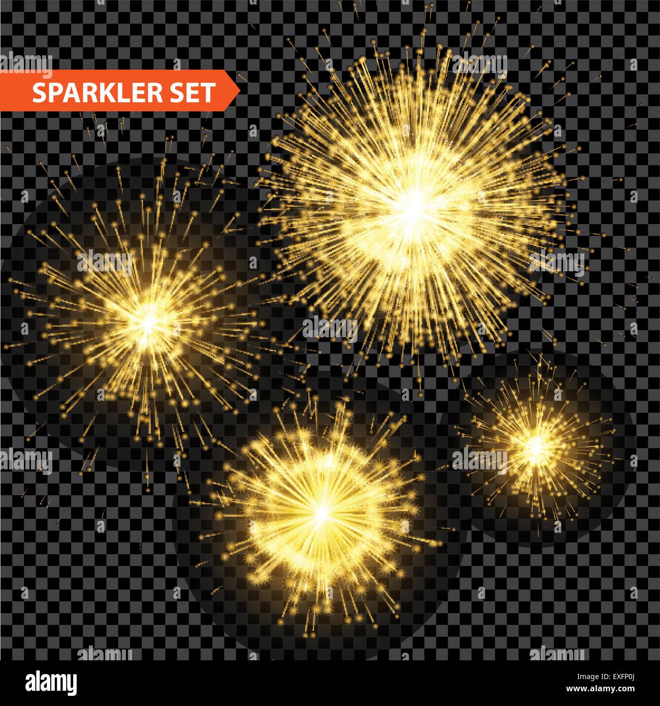 Sparkler fire vector set hi-res stock photography and images - Alamy