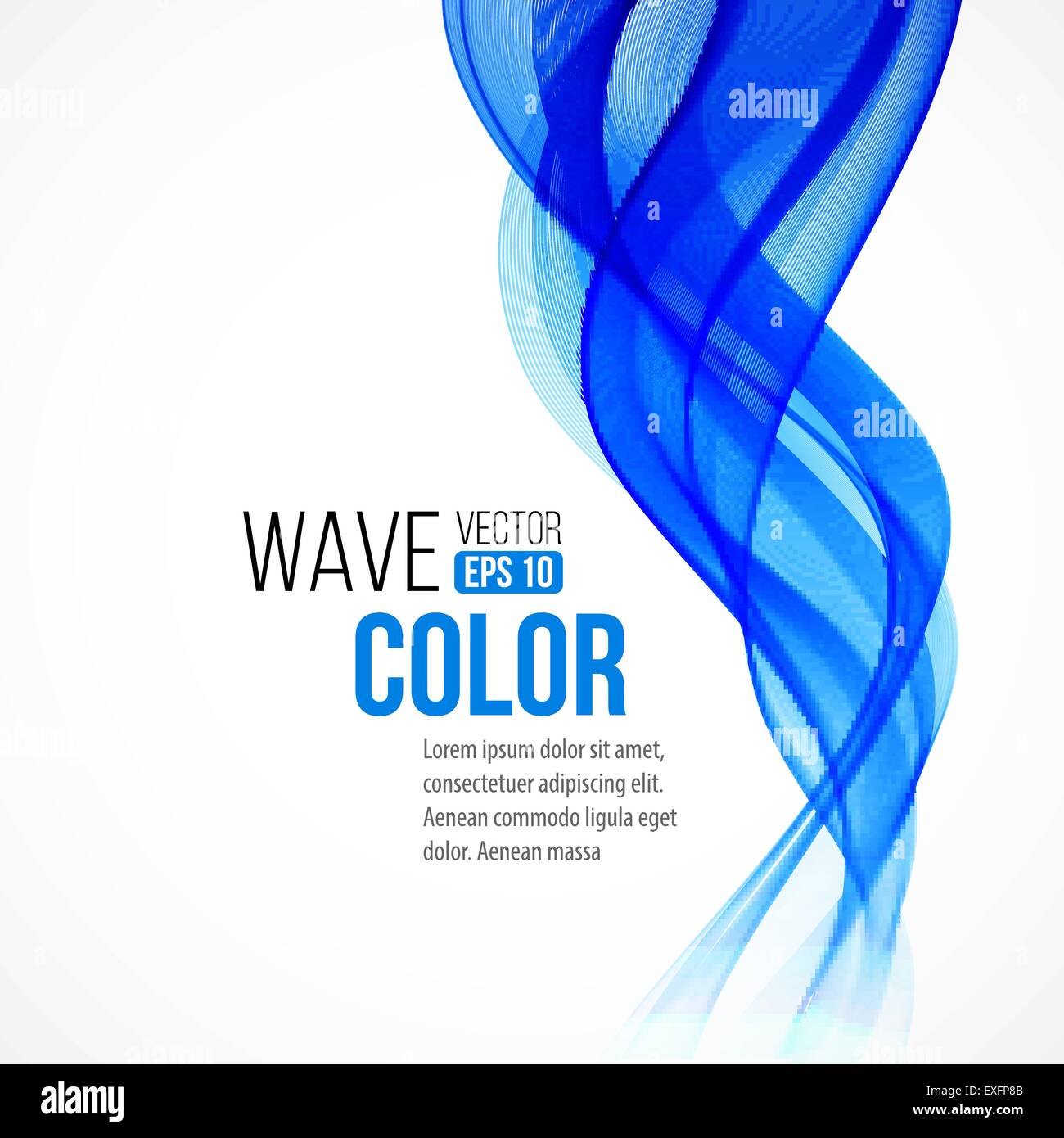 Abstract background with blue wave. Vector illustration Stock Vector ...