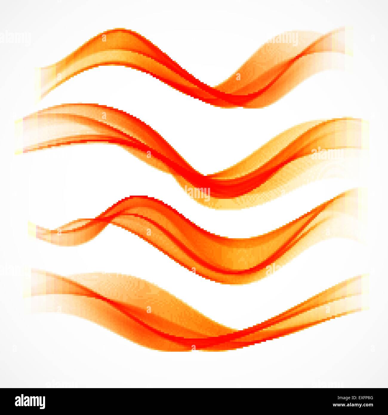 Set of orange wavy banners. Vector illustration Stock Vector Image ...