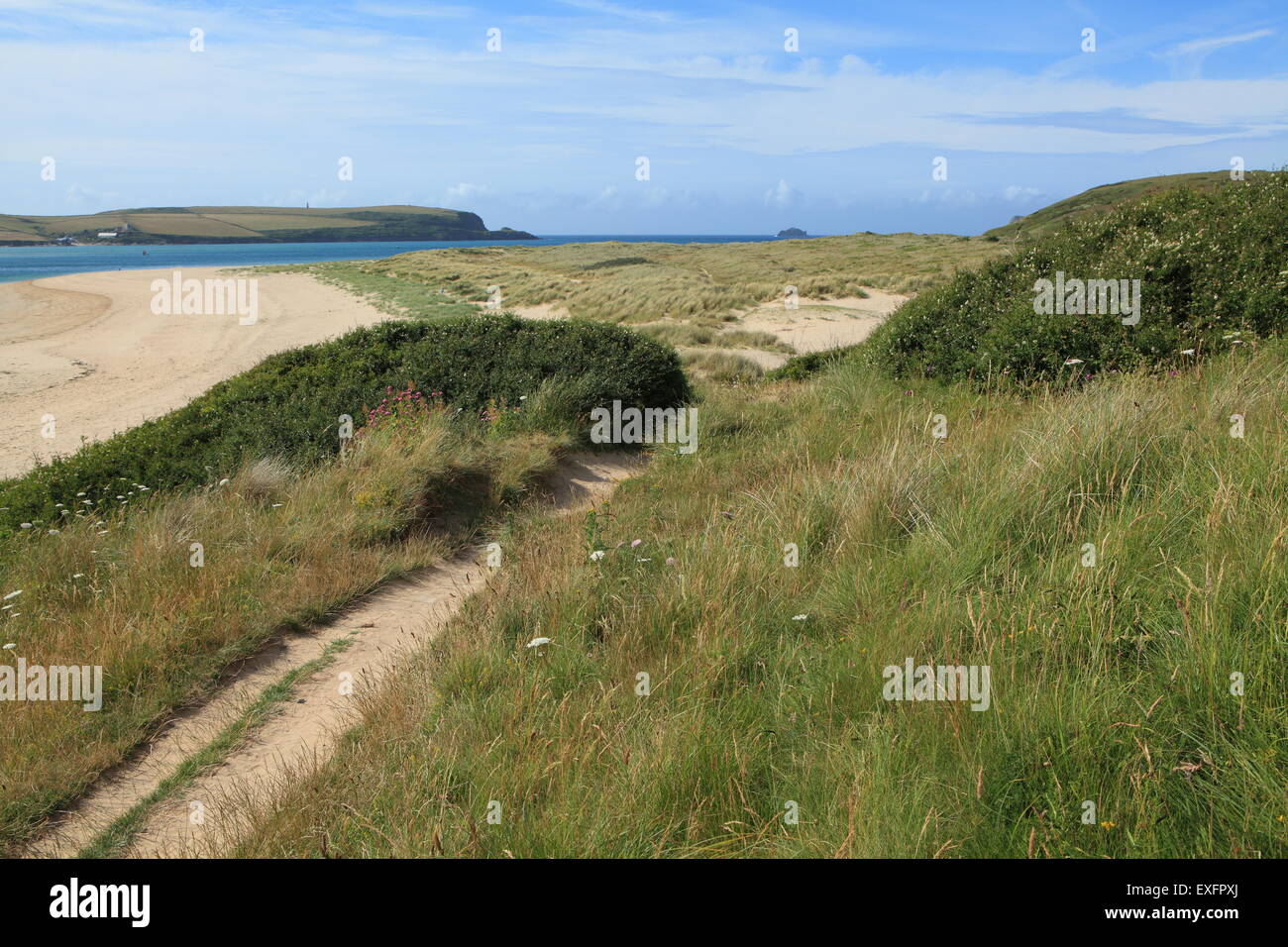 Polzeath from coastal path hi-res stock photography and images - Alamy