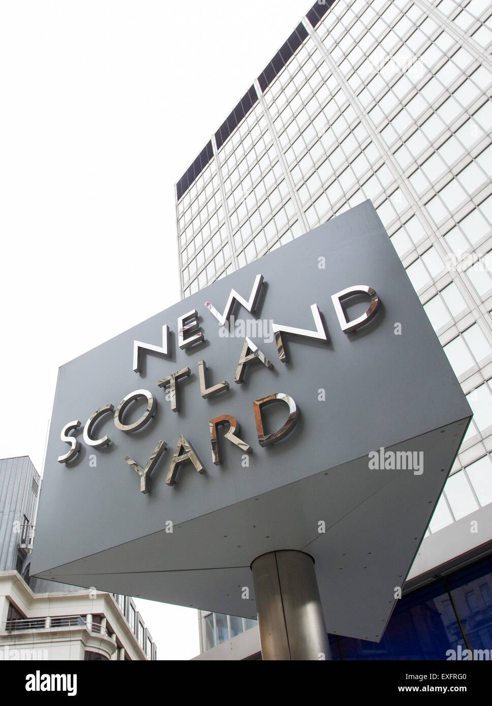 General View GV of the New Scotland Yard sign, Broadway, London SW1H ...
