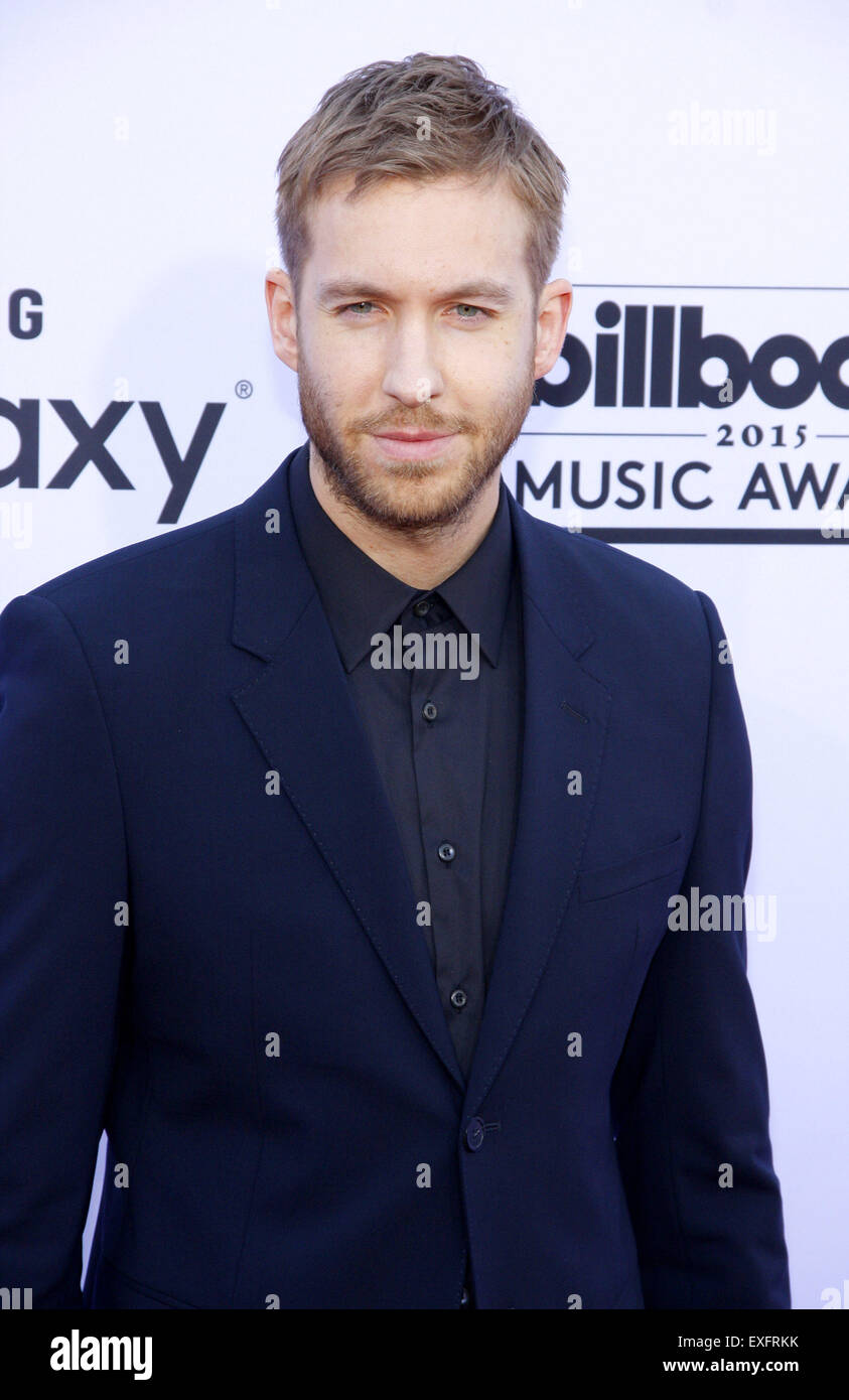 Calvin Harris at the 2015 Billboard Music Awards held at the MGM Garden ...