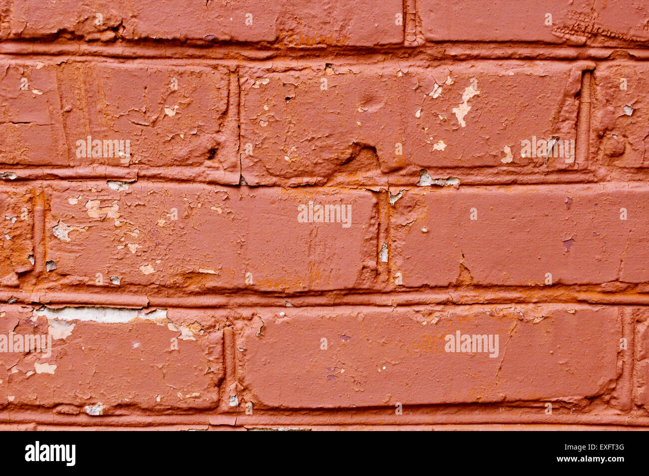 old painted red brick wall Stock Photo - Alamy