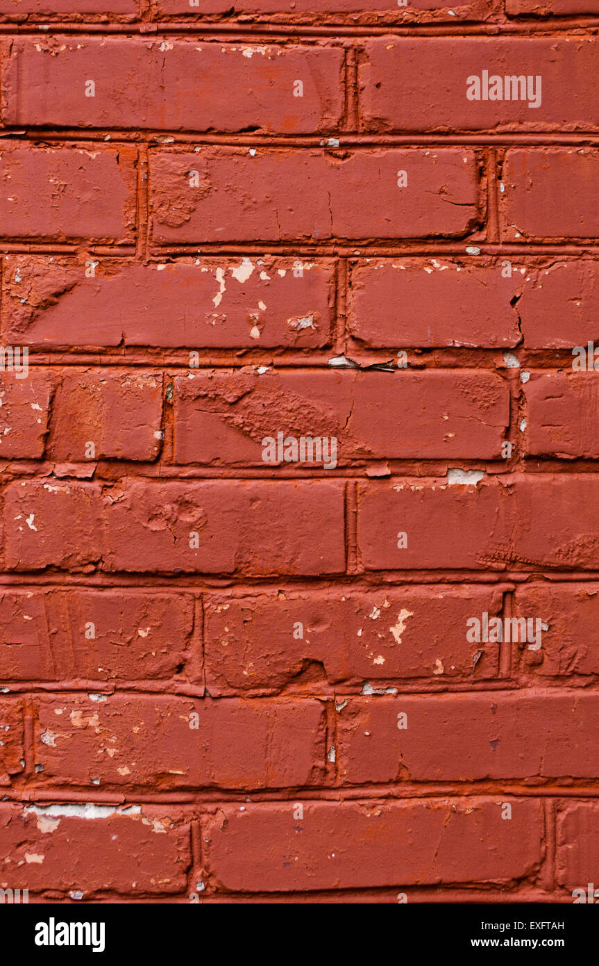 old painted red brick wall Stock Photo - Alamy