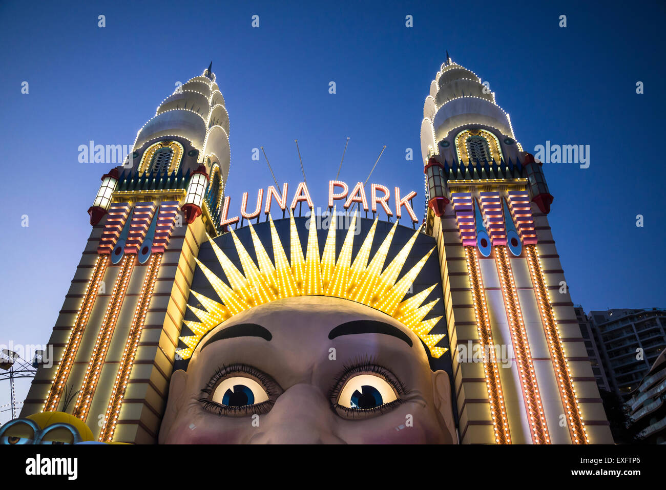 Luna Park, The Face at the entrance, Sydney, Australia Stock Photo - Alamy
