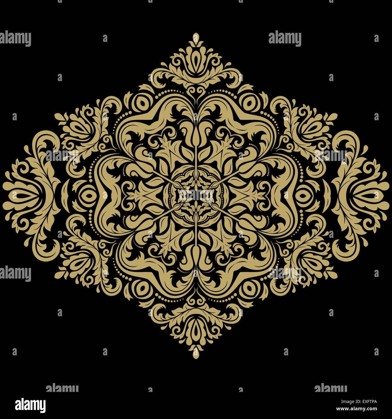 Damask Vector Orient Pattern Stock Vector Image & Art - Alamy