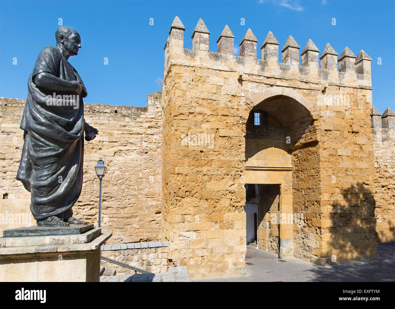Cordoba - The statue of philosopher Lucius Annaeus Seneca the Younger ...