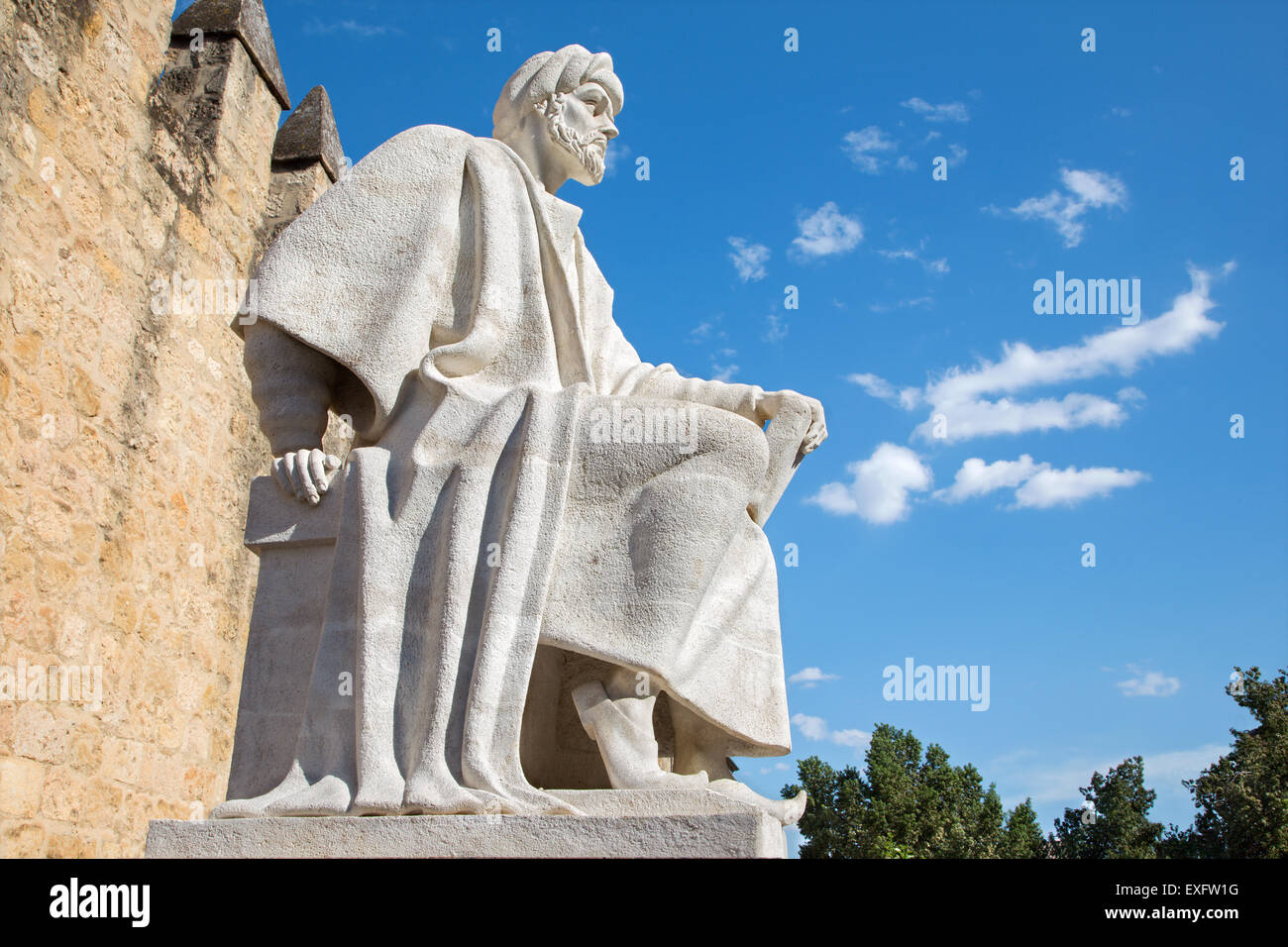 Cordoba - The statue of medieval arabic philosopher Averroes by Pablo ...