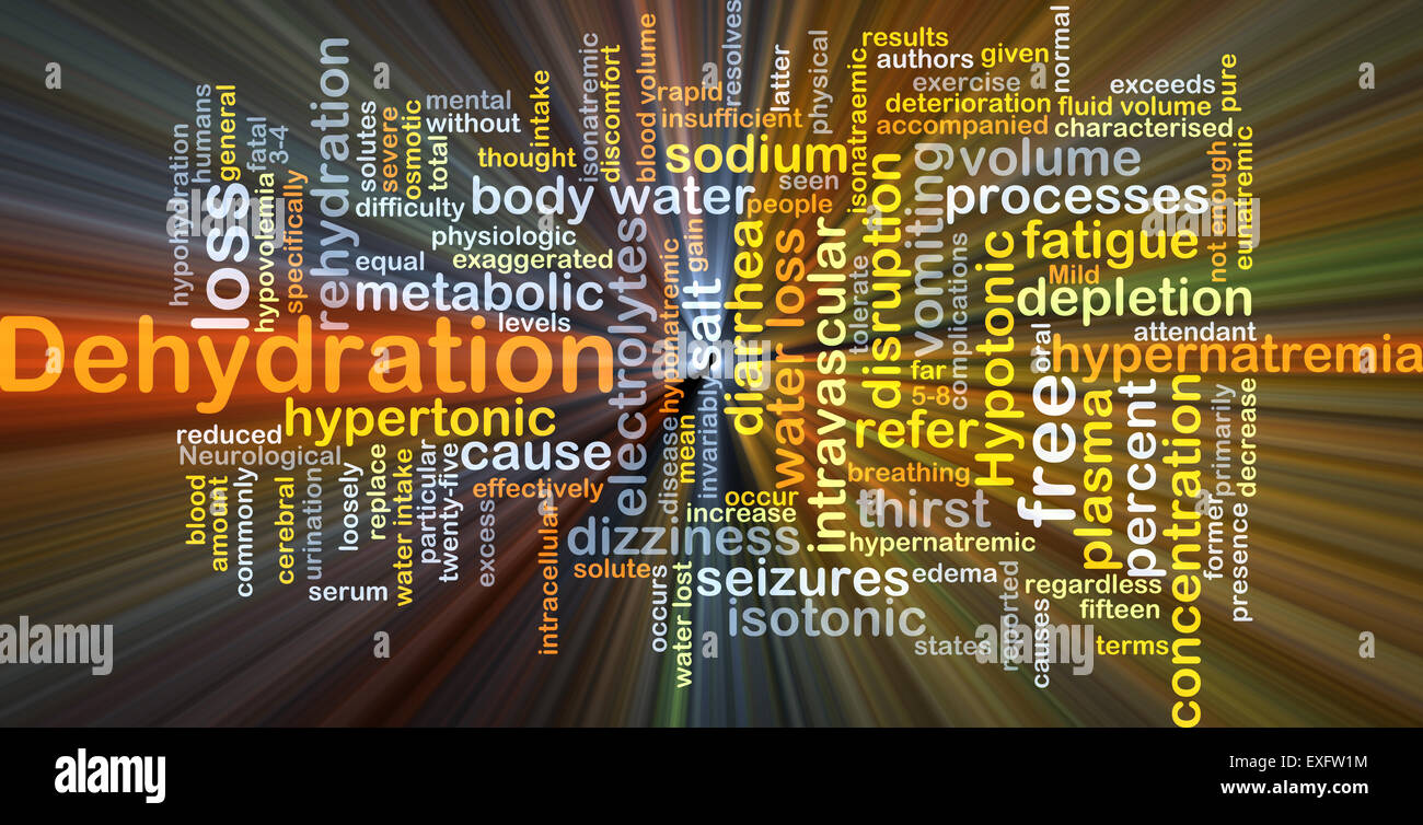 Background concept wordcloud illustration of dehydration glowing light ... Background concept wordcloud illustration of dehydration glowing light ...