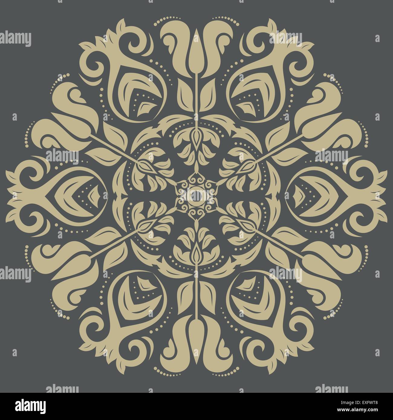 Damask Vector Orient Pattern Stock Vector Image & Art - Alamy