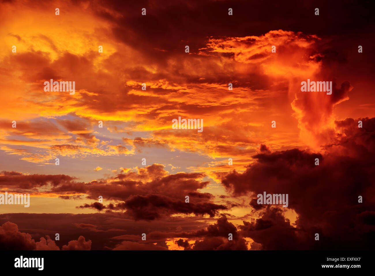 Magic Unreal Colorful Sky at Sunrise Stock Photo - Alamy
