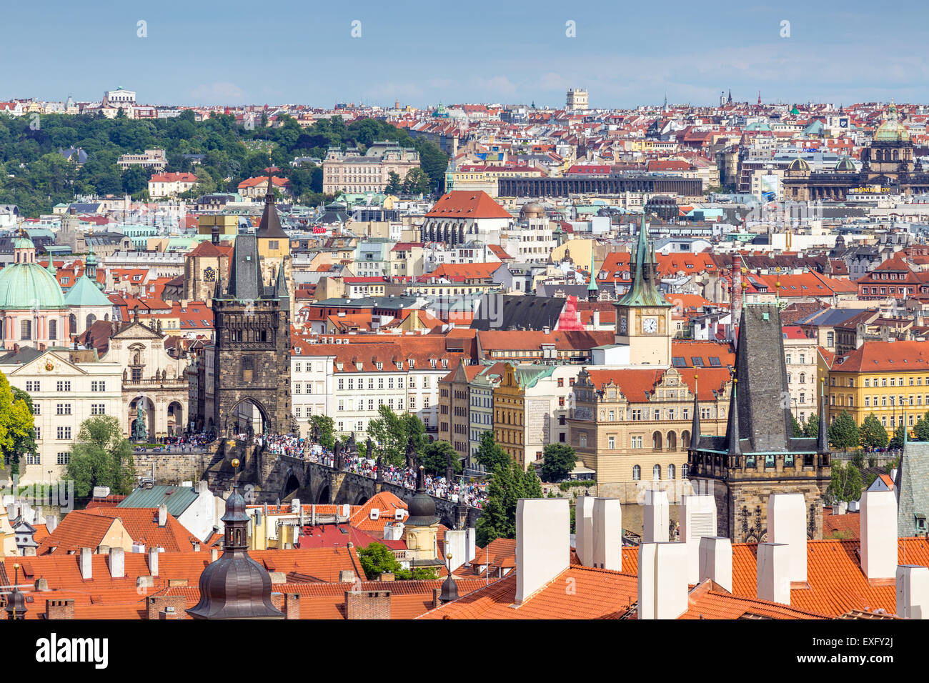 Prague from top angle hi-res stock photography and images - Alamy