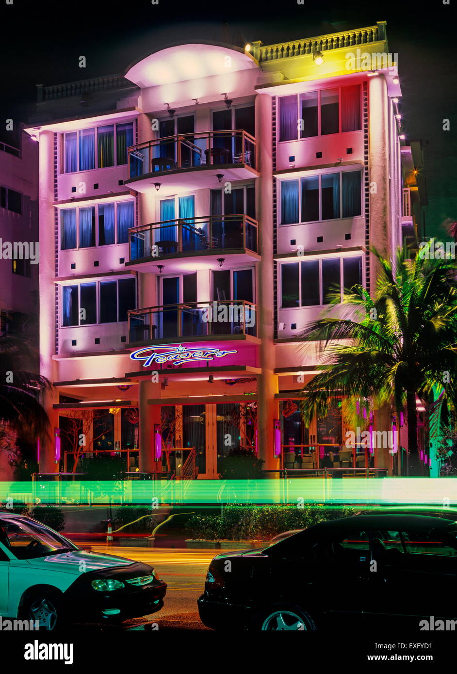 Miami night view hi-res stock photography and images - Alamy