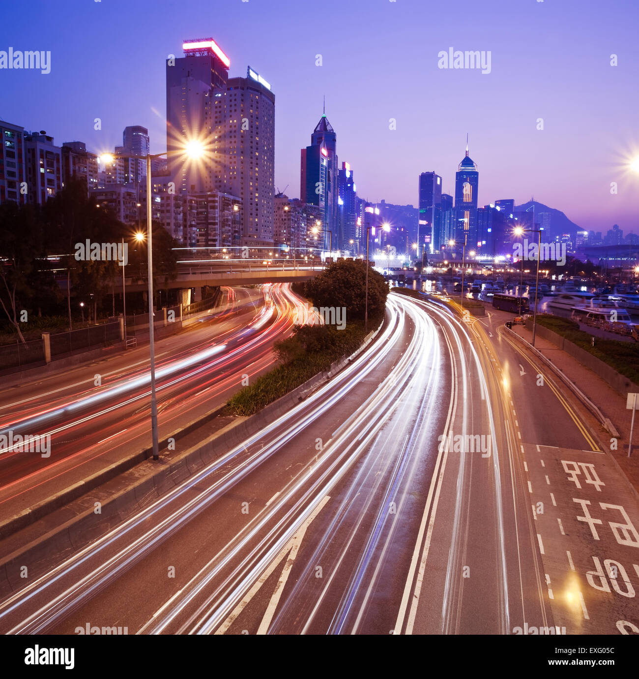 Hong kong night central hi-res stock photography and images - Alamy