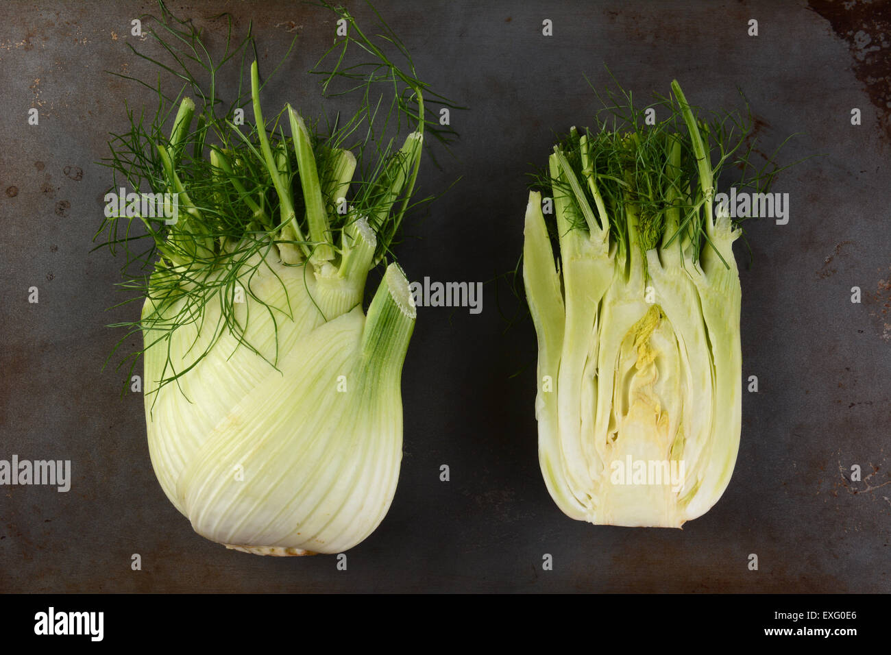 Cut in half overhead view hi-res stock photography and images - Alamy