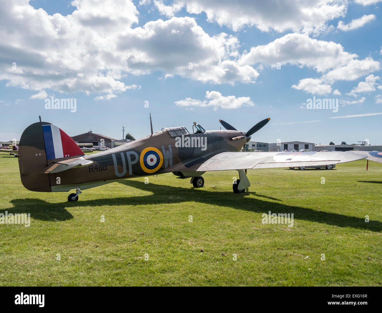 Hurricane Mk 1 R4118 UP-W at the 2014 Shoreham Airshow Stock Photo - Alamy