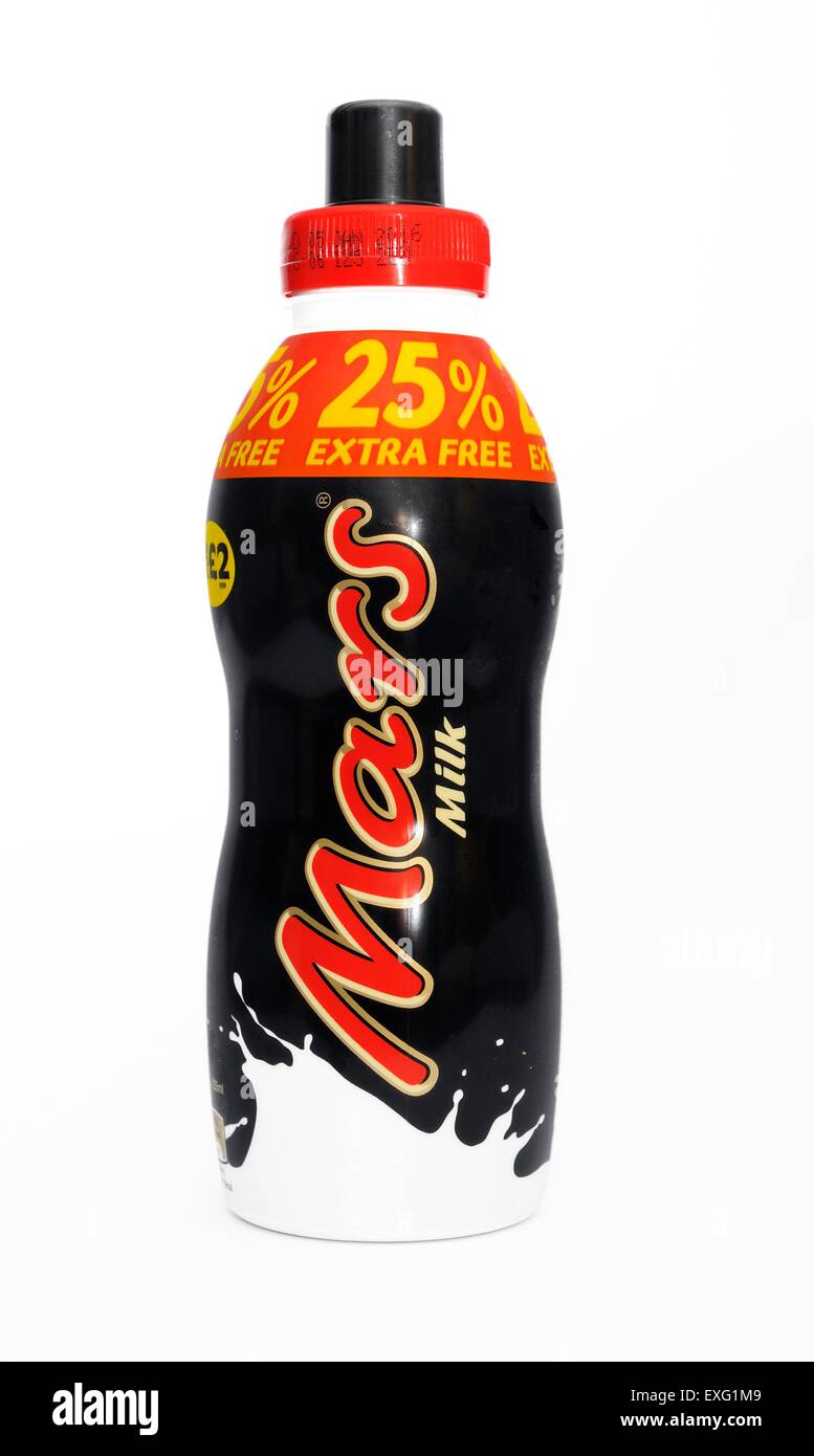 A bottle of mars milk drink 25% extra free Stock Photo - Alamy