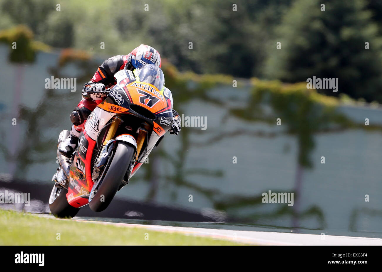 Italian MotoGP rider Claudio Corti of Athina Forward Racing in action ...