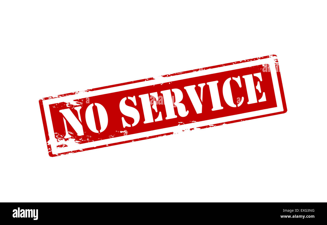 Rubber stamp with text no service inside, illustration Stock Photo - Alamy