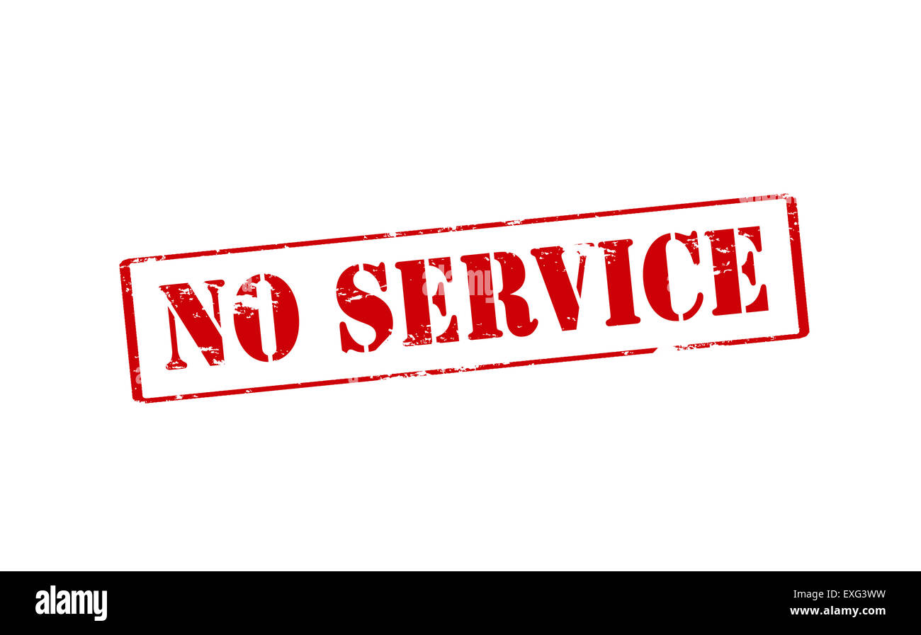 Rubber stamp with text no service inside, illustration Stock Photo - Alamy