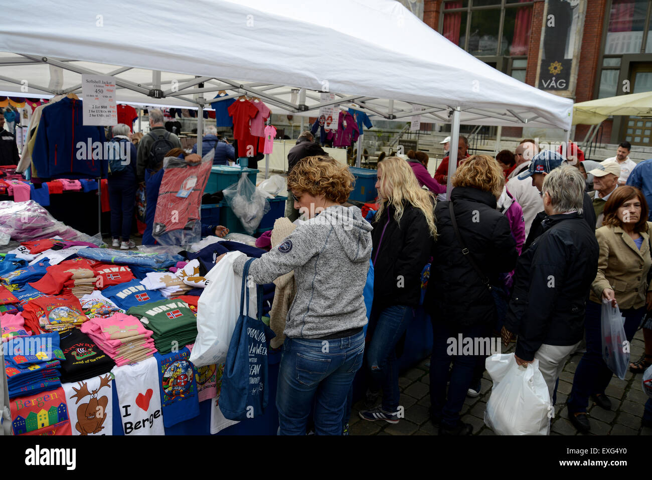 The market in Bergen in Norway the Gateway to the Norwegian Fjords ...