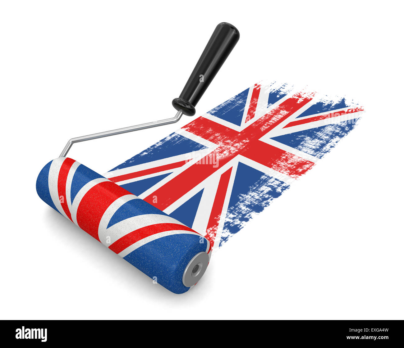 Flag united kingdom painted Cut Out Stock Images & Pictures - Alamy