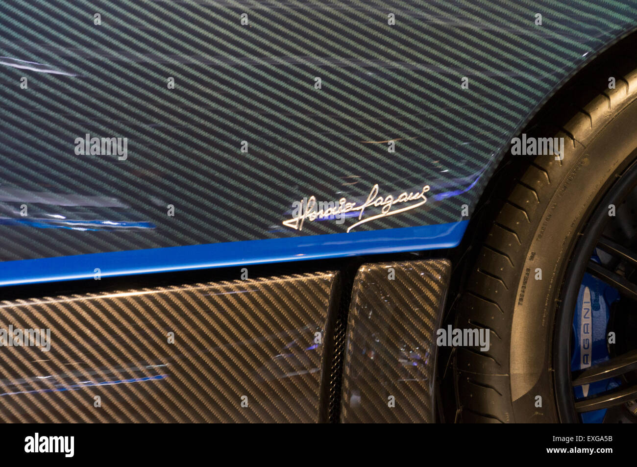 Pagani Zonda on display on the 84th Geneva International Motor Show ...