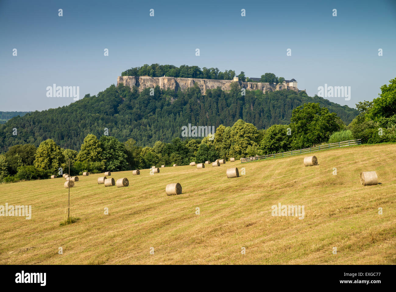 Fortress Koenigstein, Saxonian Swiss, Saxony, Germany, Europe Stock ...