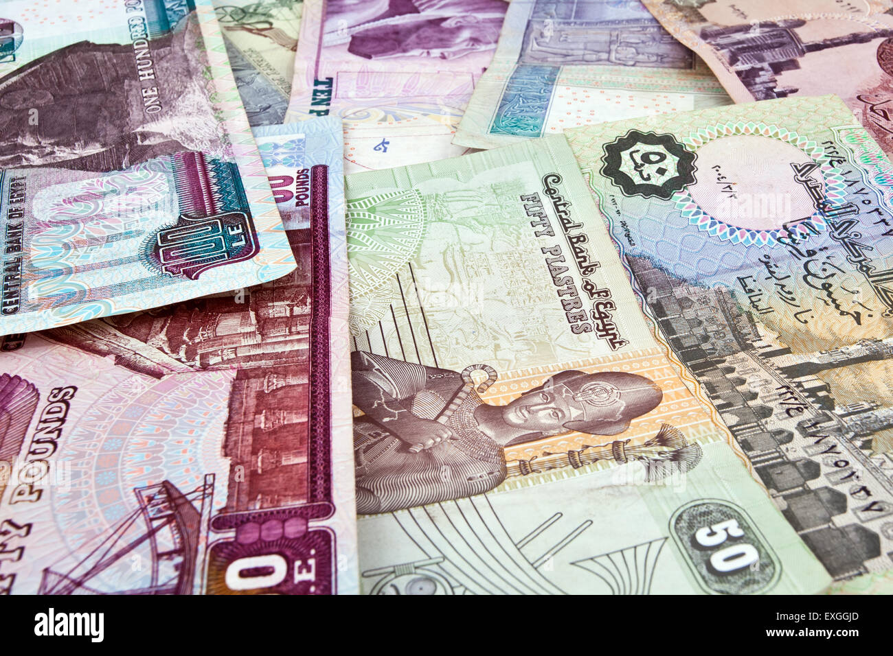 The banknotes pounds from Egypt. Egyptian money Stock Photo - Alamy