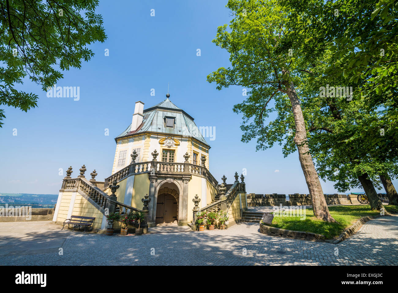 Fortress Koenigstein, Saxonian Swiss, Saxony, Germany, Europe Stock ...