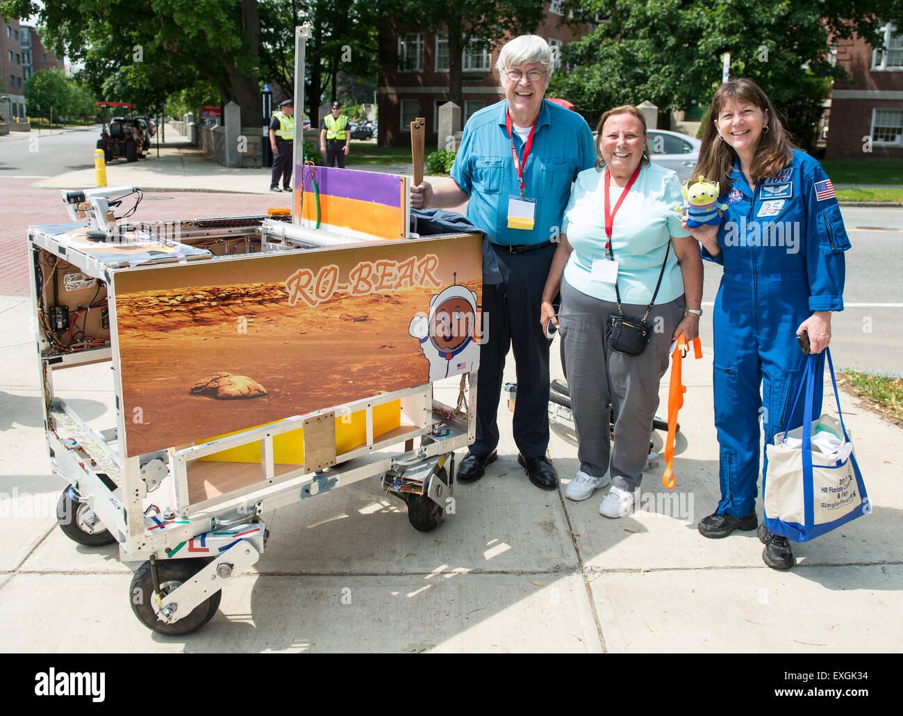 NASA astronaut Cady Coleman, left, poses for a picture with team ...
