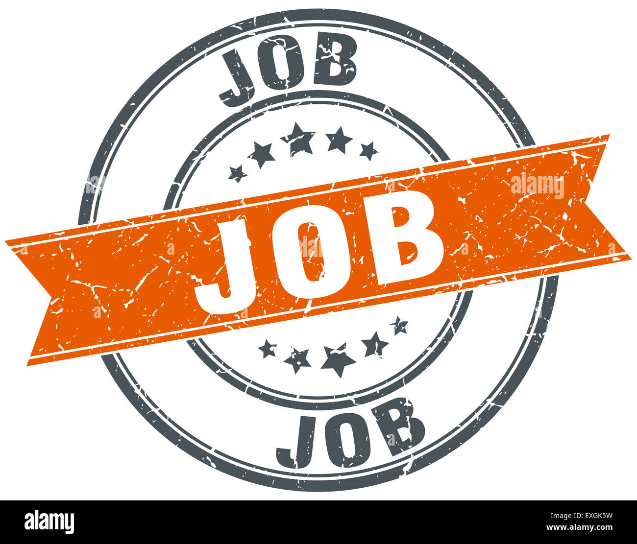 job round orange grungy vintage isolated stamp Stock Photo - Alamy