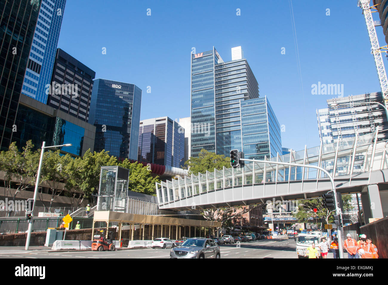 view of the new bridge connecting to Barangaroo and the westpac ...
