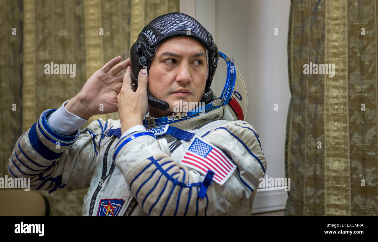 NASA astronaut Kjell Lindgren, Russian cosmonaut Oleg Kononenko, and JAXA astronaut Kimya Yui ...