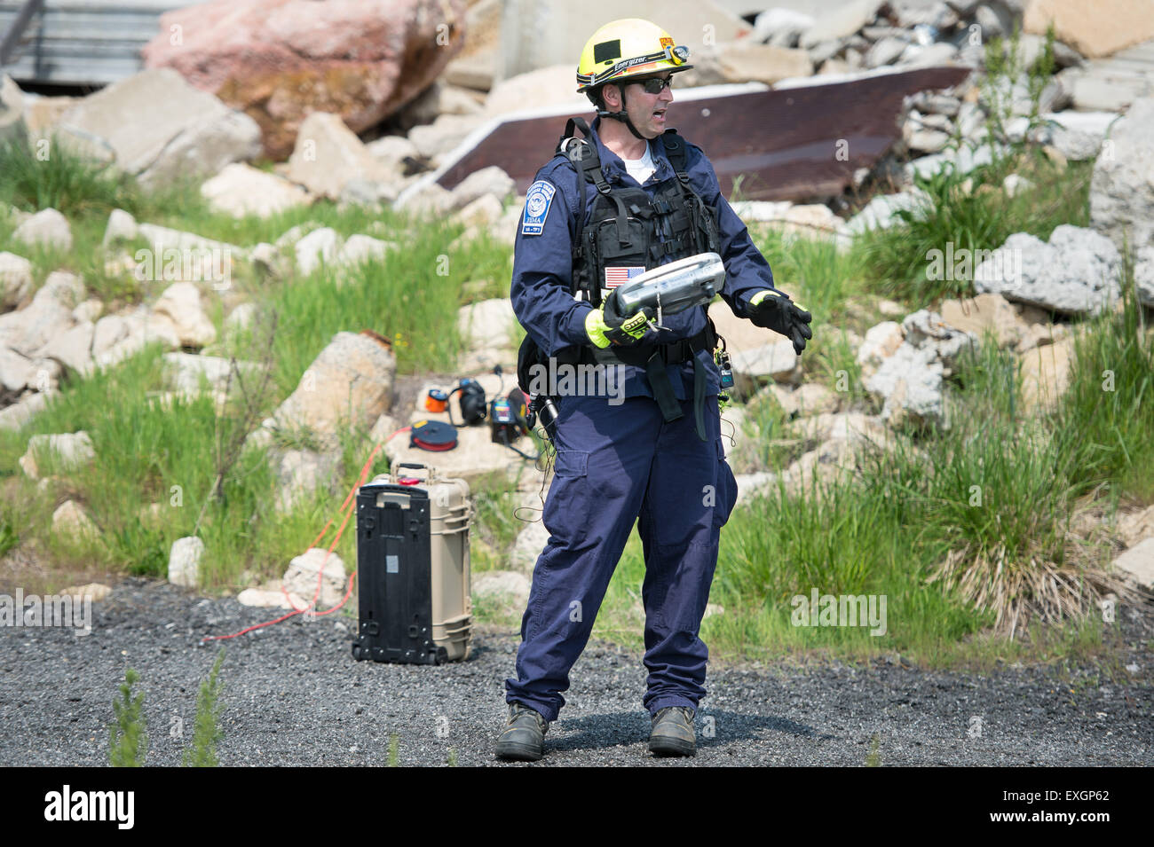 Captain Randy Bittinger demonstrated the FINDER technology developed by ...