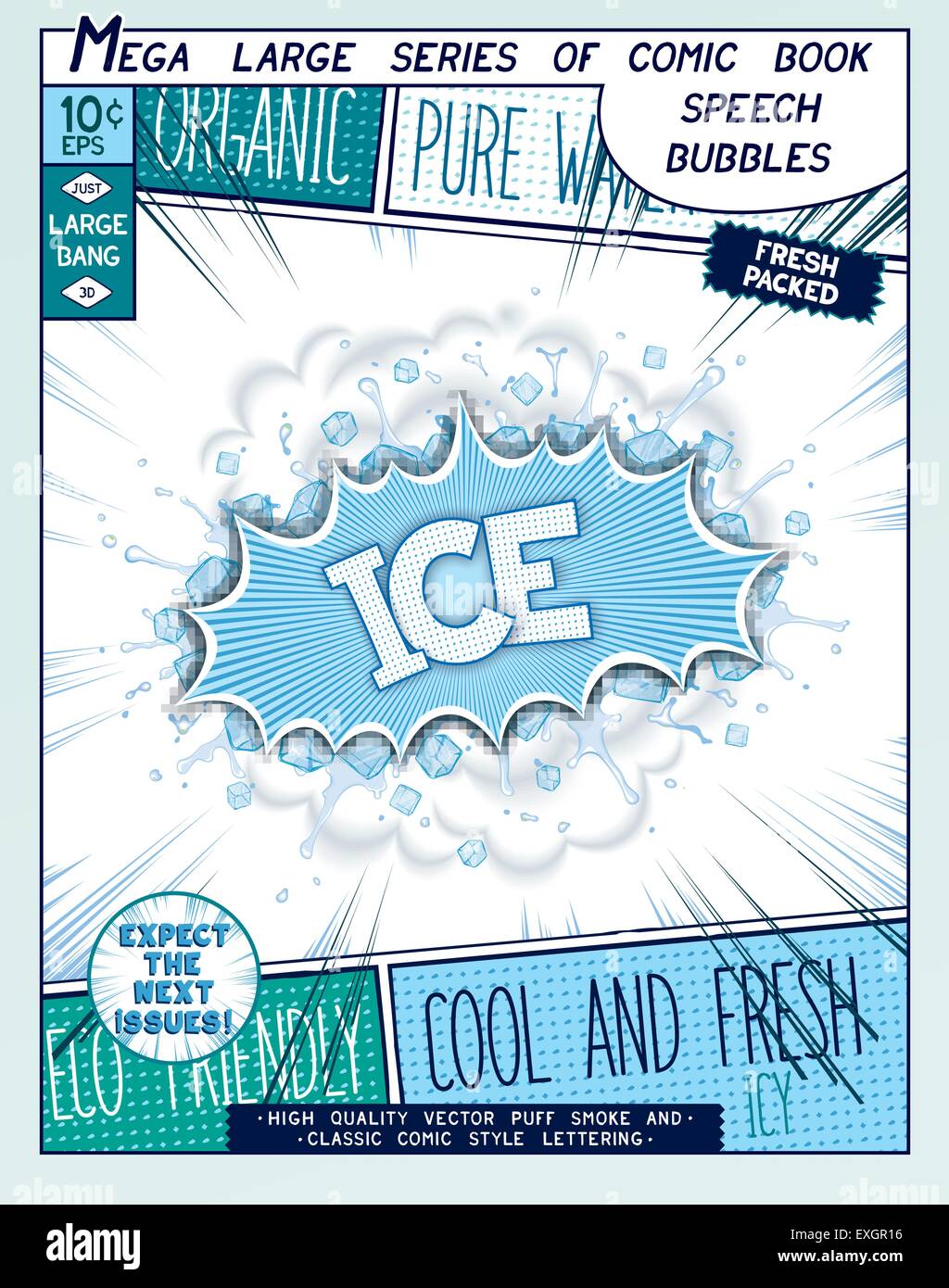 Cartoon ice cubes frozen water hi-res stock photography and images - Alamy