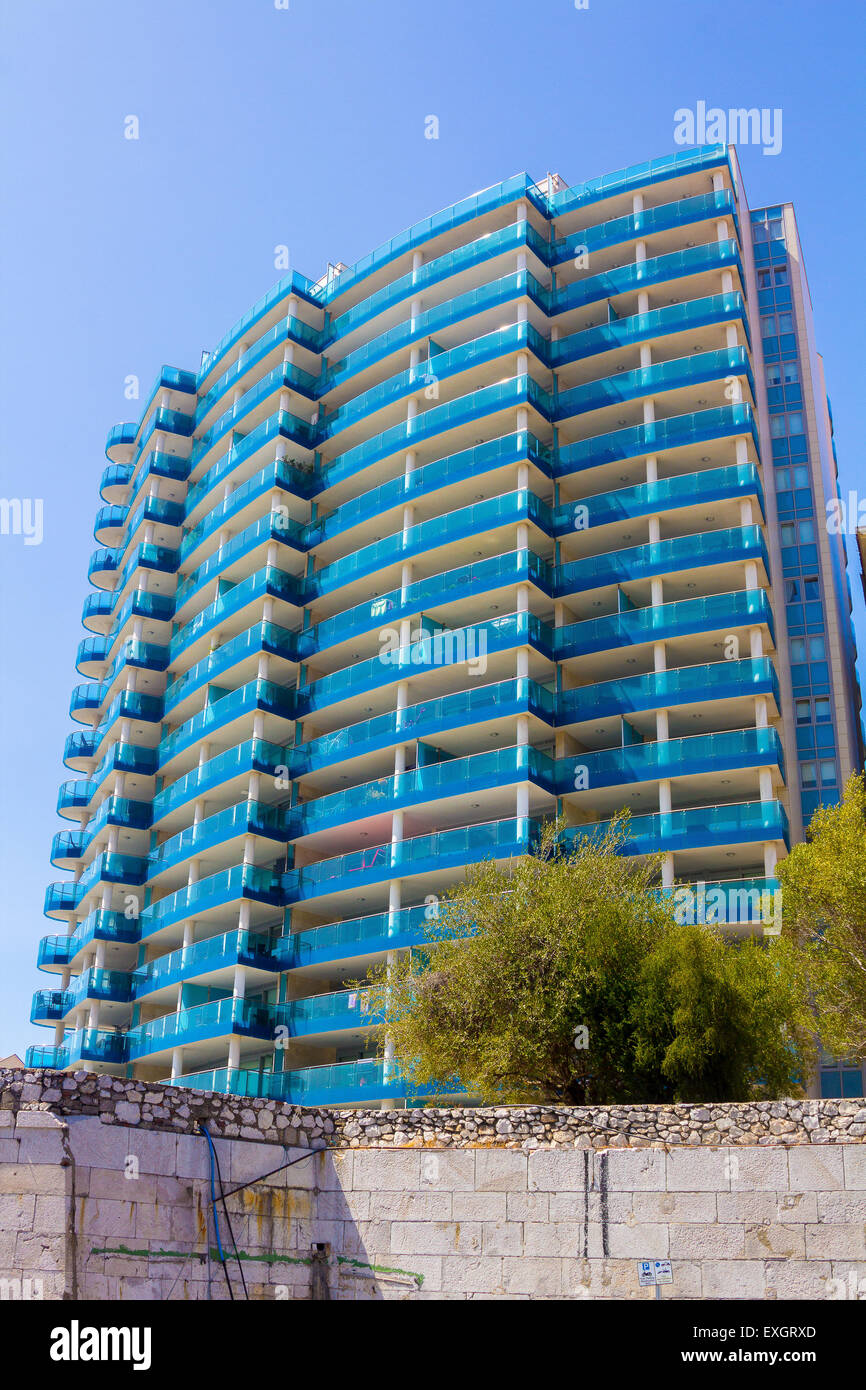 Modern blue glass building Stock Photo - Alamy