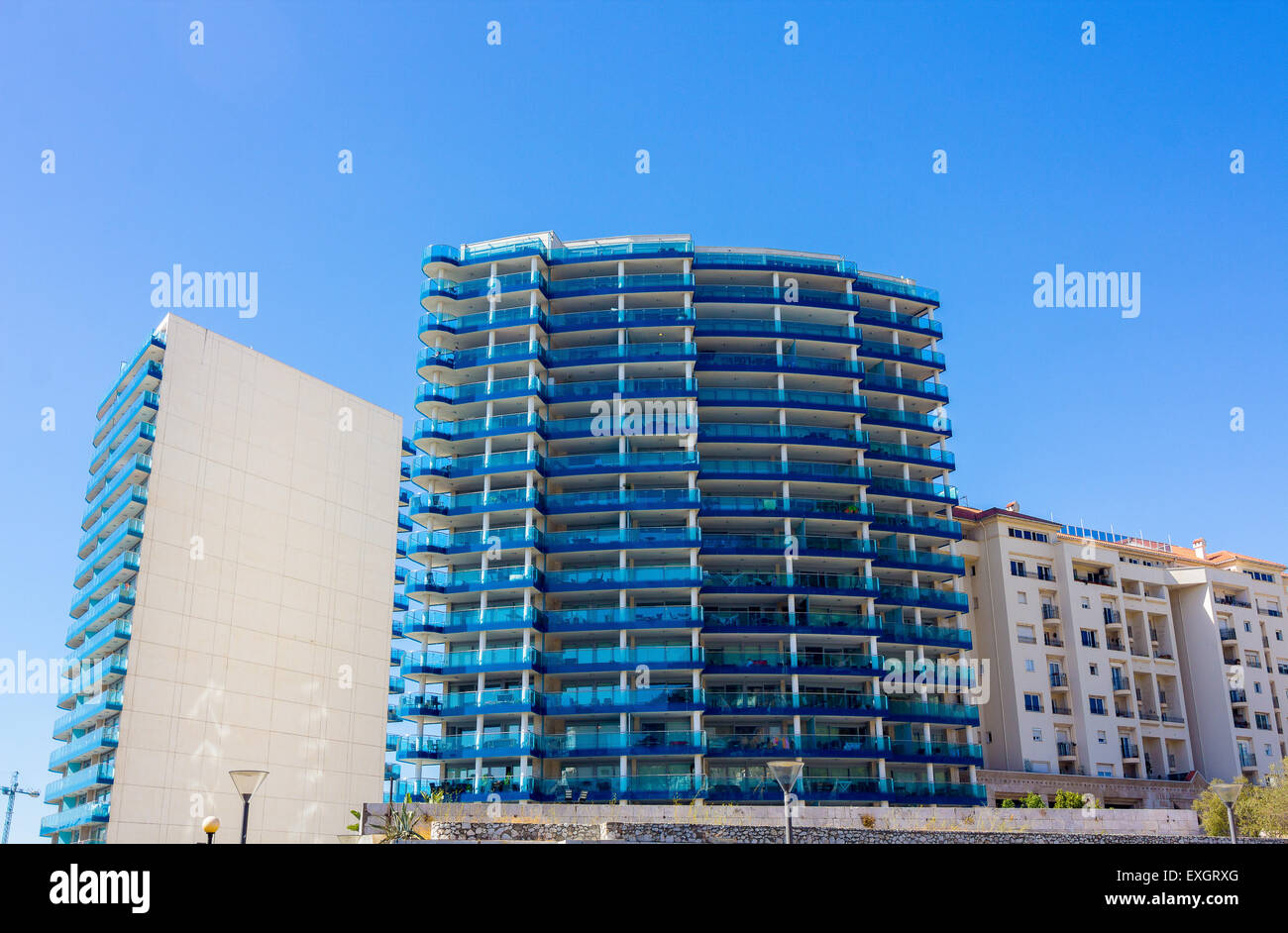 Modern blue glass building Stock Photo - Alamy