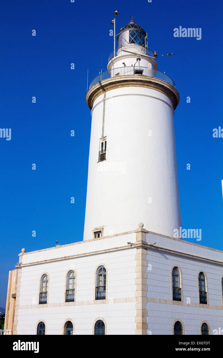 famous lighthouse of la Malagueta in Malaga Spain Stock Photo - Alamy