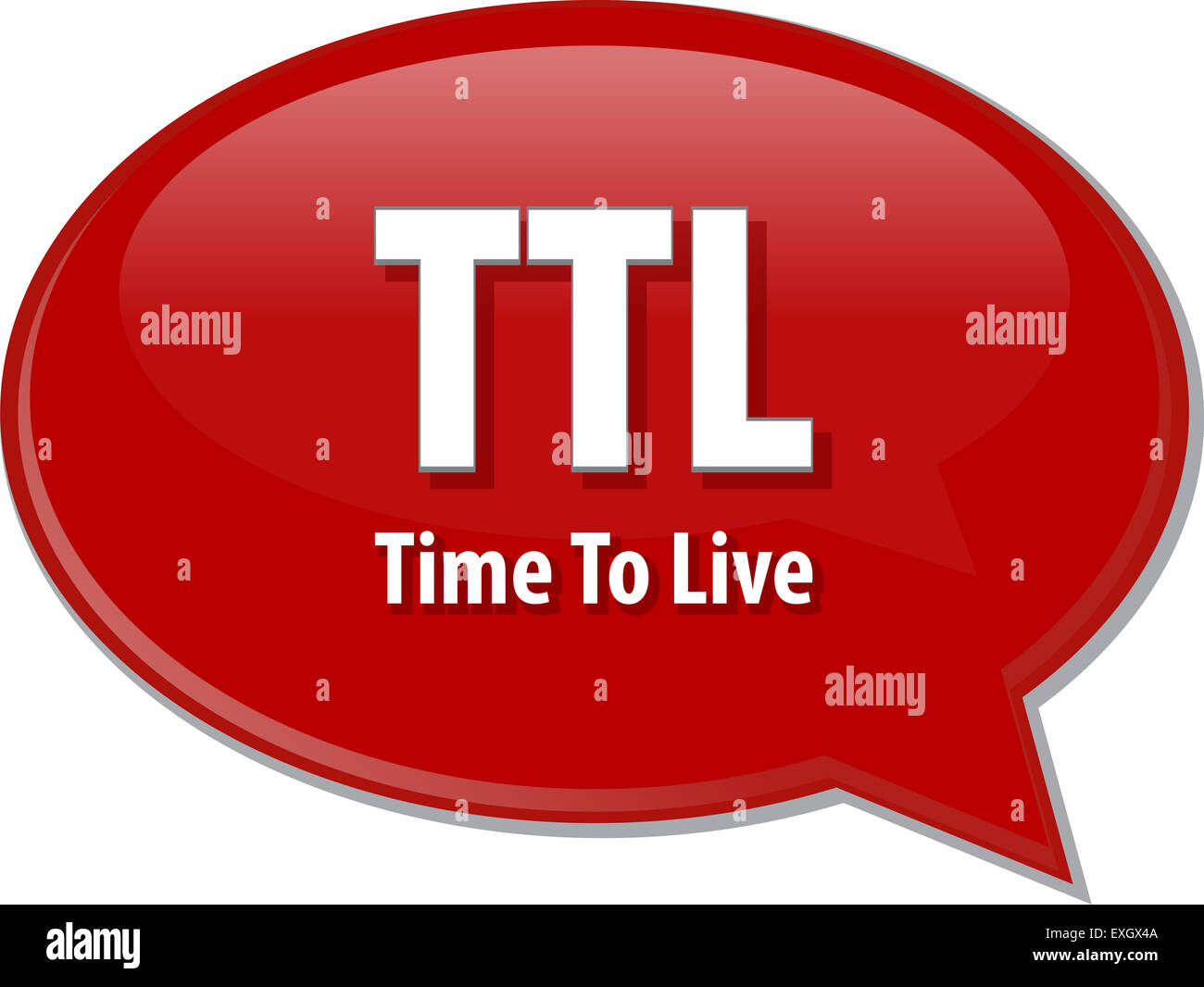 Speech bubble illustration of information technology acronym ...