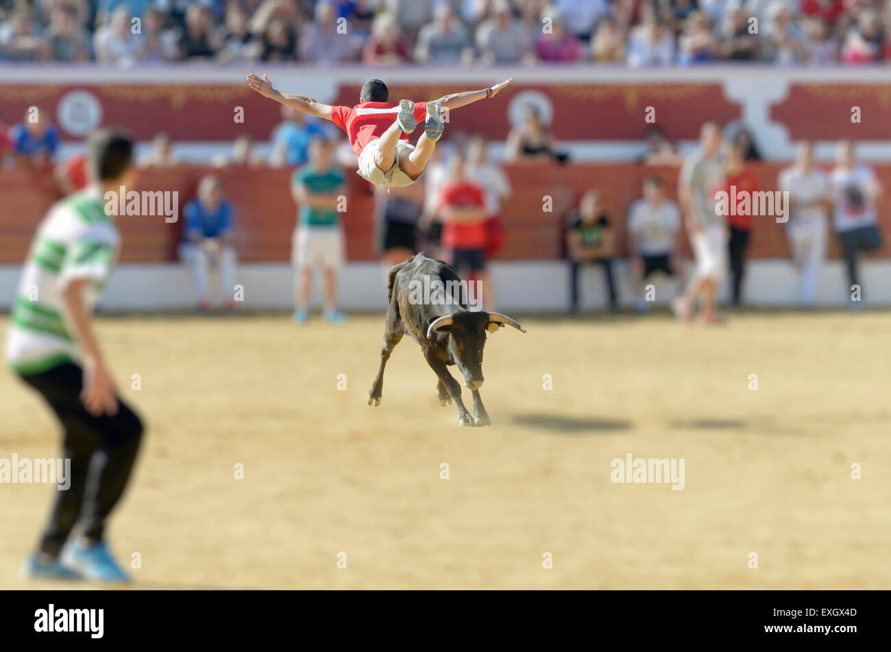 Man bull jumping hi-res stock photography and images - Alamy