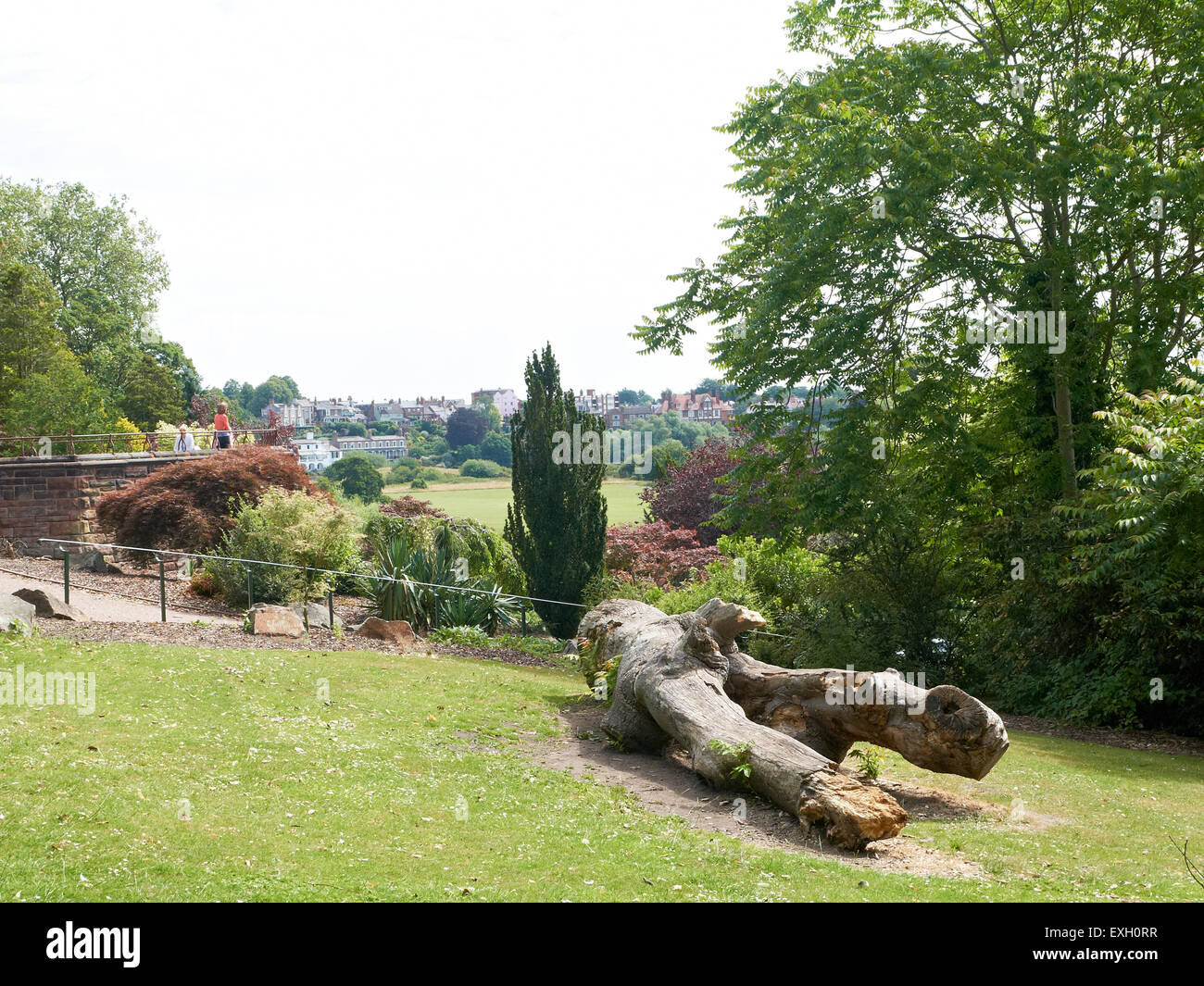 View from Grosvenor Park over the River Dee towards The Groves in ...