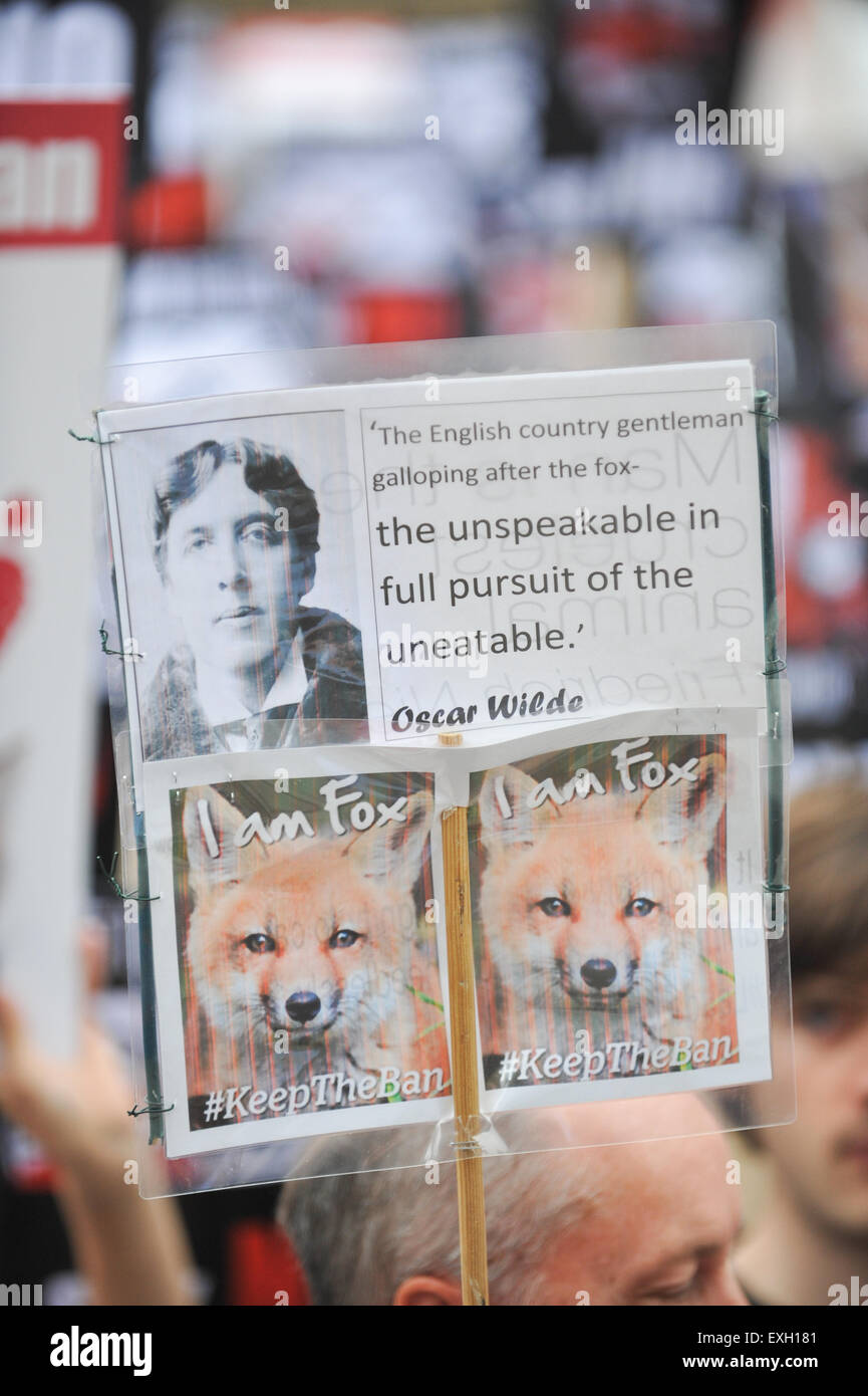 Westminster, London, UK. 14th July 2015. A Fox hunting ban ...