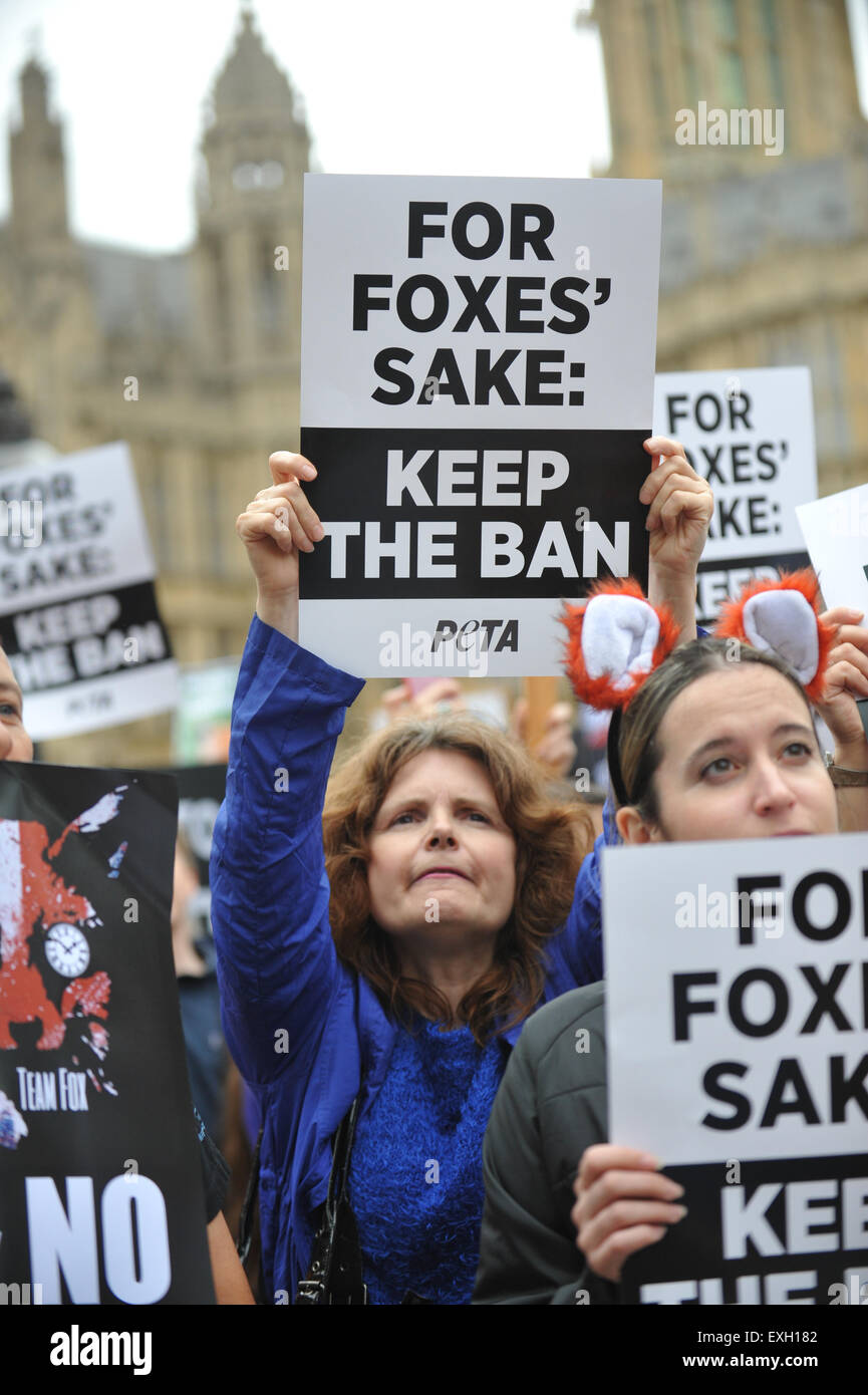 Westminster, London, UK. 14th July 2015. A Fox hunting ban ...