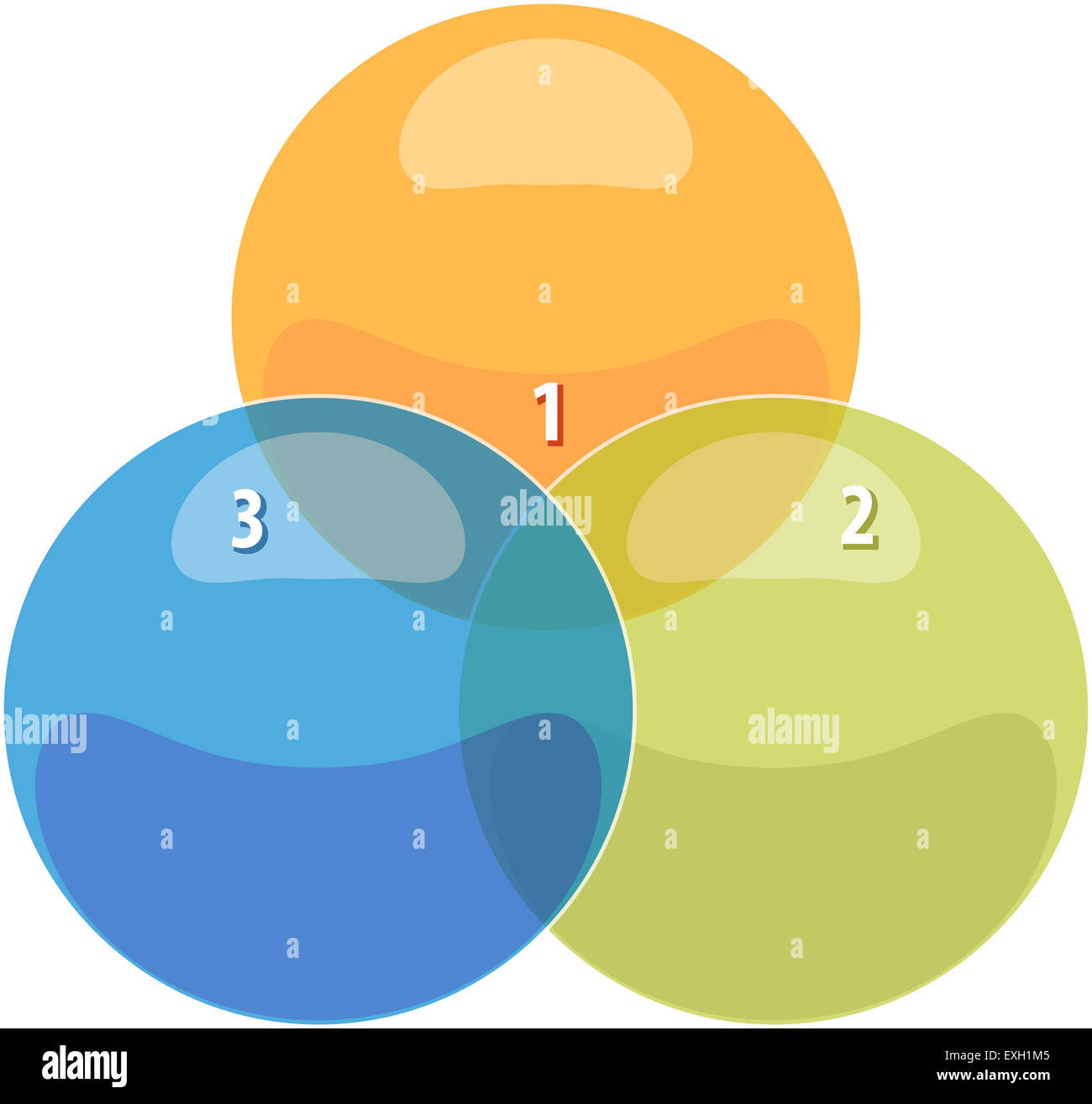 blank venn business strategy concept infographic diagram illustration ...