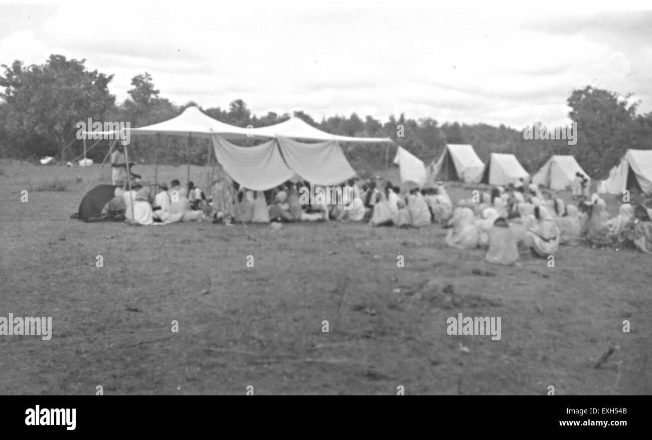 This photograph shows the Bihar Church Conference in India in 1958. It ...