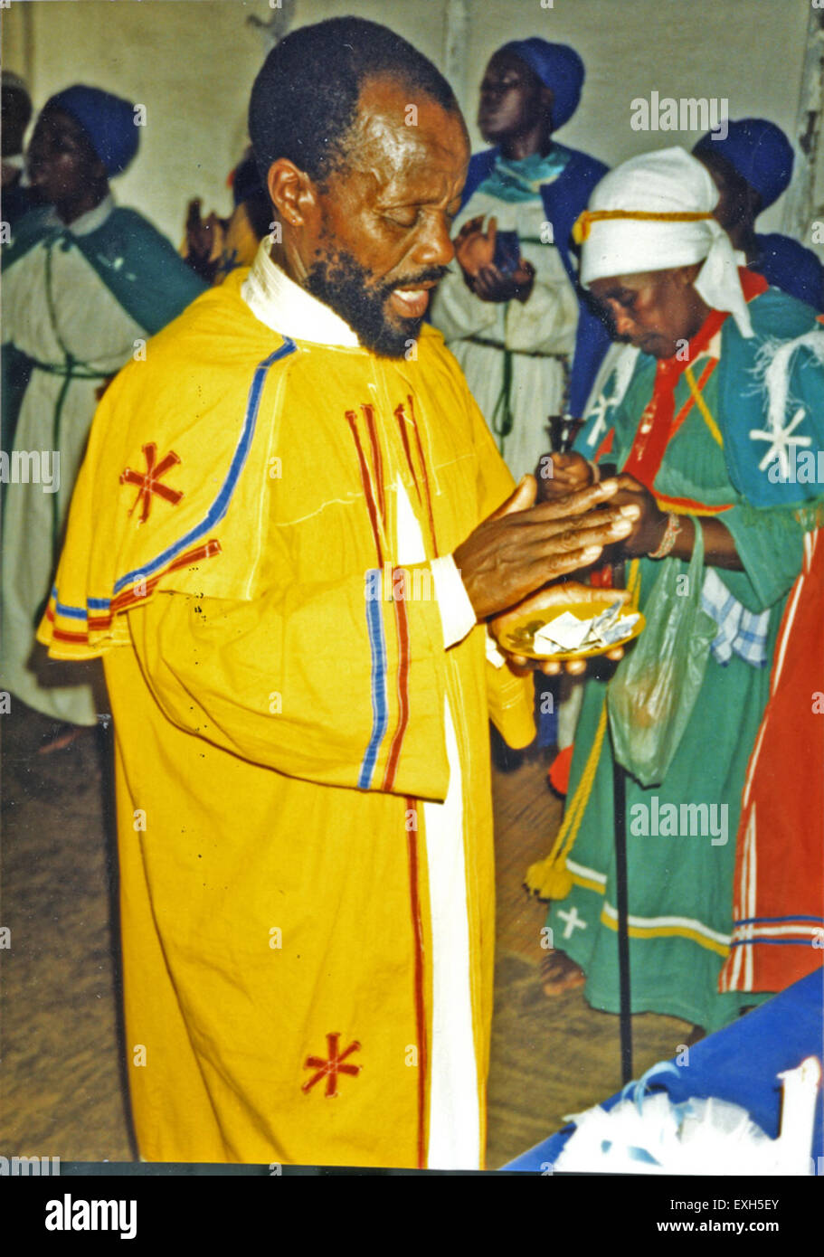 A blessing of the offering at an African Independent Church in Misty ...