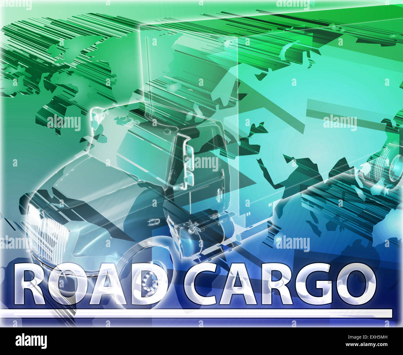 Abstract background digital collage concept illustration road cargo ...