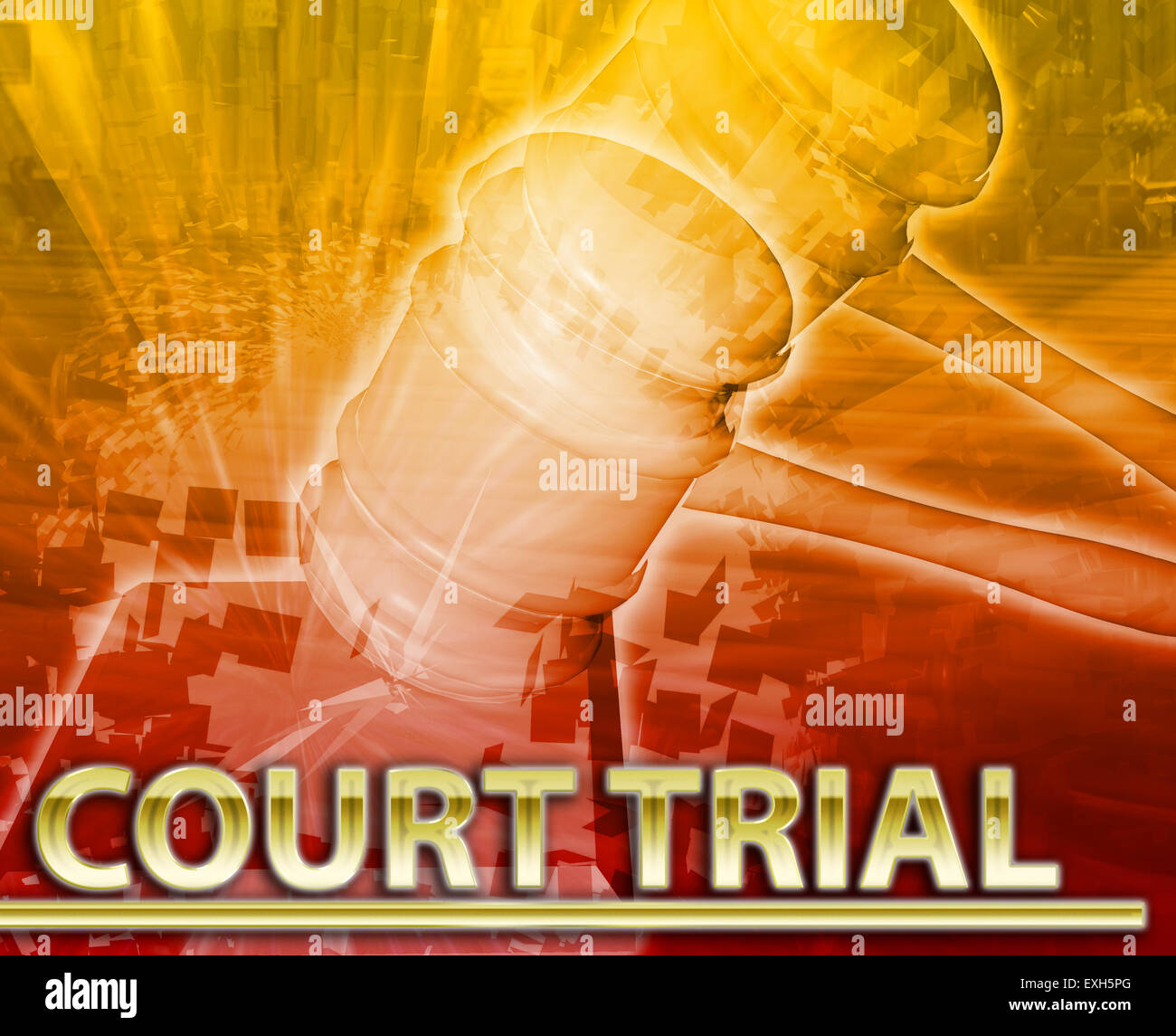 Abstract background digital collage concept illustration court trial ...